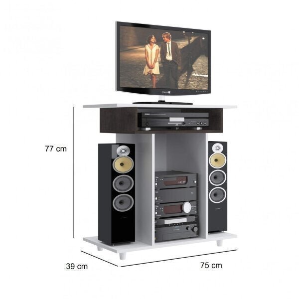 Sala de Estar Completa com Rack para TV até 32 Polegadas e Estante ...