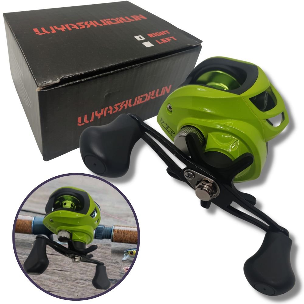 Carretilha Pesca Lado Direito Carretel Alumínio 18 Rolamento JWS ...