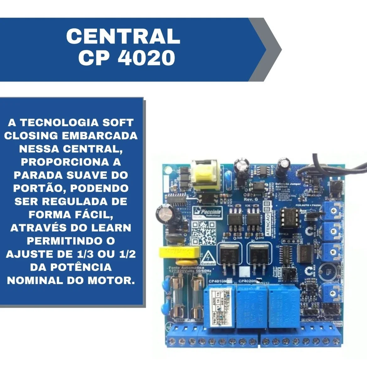 Motor Portão 2 F De 1,5 Pivo Gatter 0,75m Peccinin C/ Suport ...