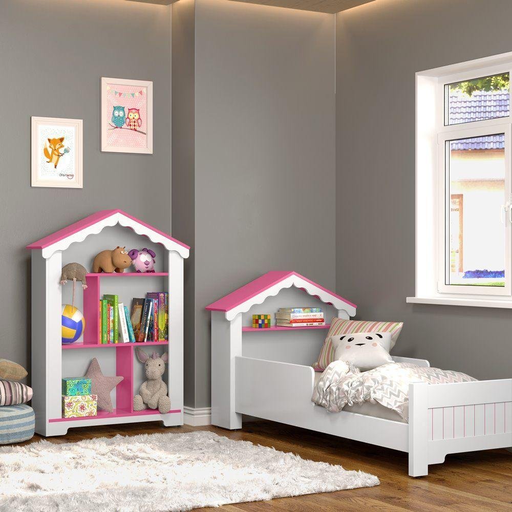 Mini Cama Infantil Casinha Princesa Branco/Rosa | MadeiraMadeira