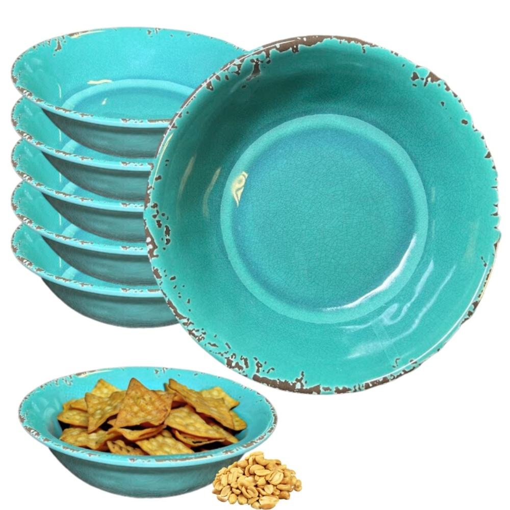 Kit 12 Bowl Melamina Turquesa 19cm Material Tipo Plastico Grosso ...