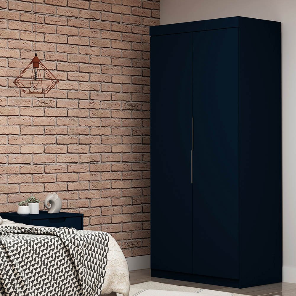 Guarda Roupa Mulberry 2 Portas Azul - Gelius | MadeiraMadeira