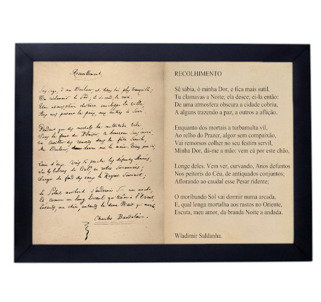 Quadro 24x33 Poesia Gotica Baudelaire P8664 | MadeiraMadeira