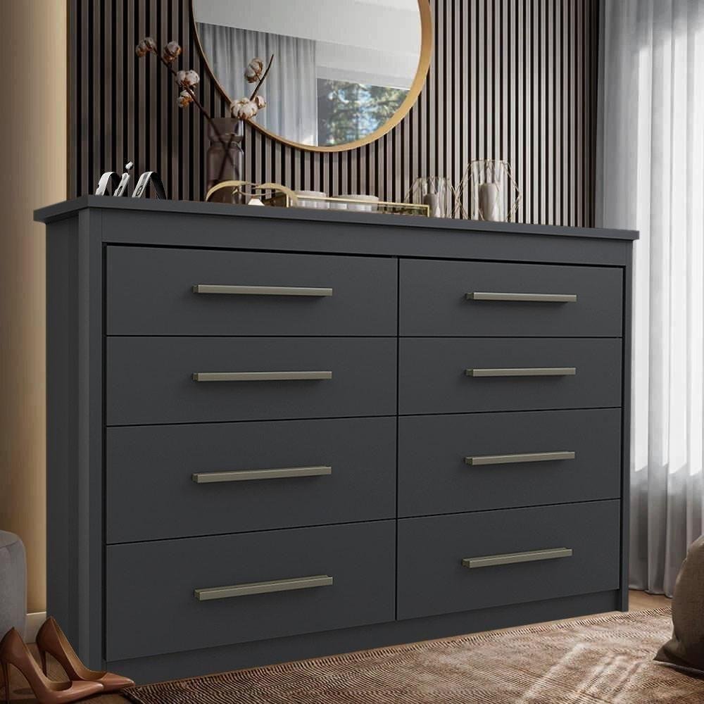 Cômoda Gaveteiro Preto Fosco Loro Shop Jm | MadeiraMadeira