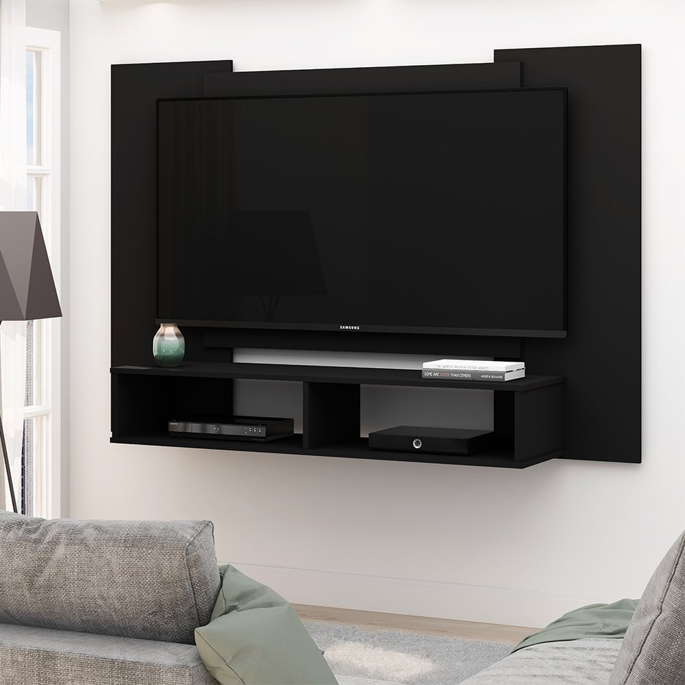 Painel Para TV Até 42 Polegadas Silver Preto - Gelius | MadeiraMadeira