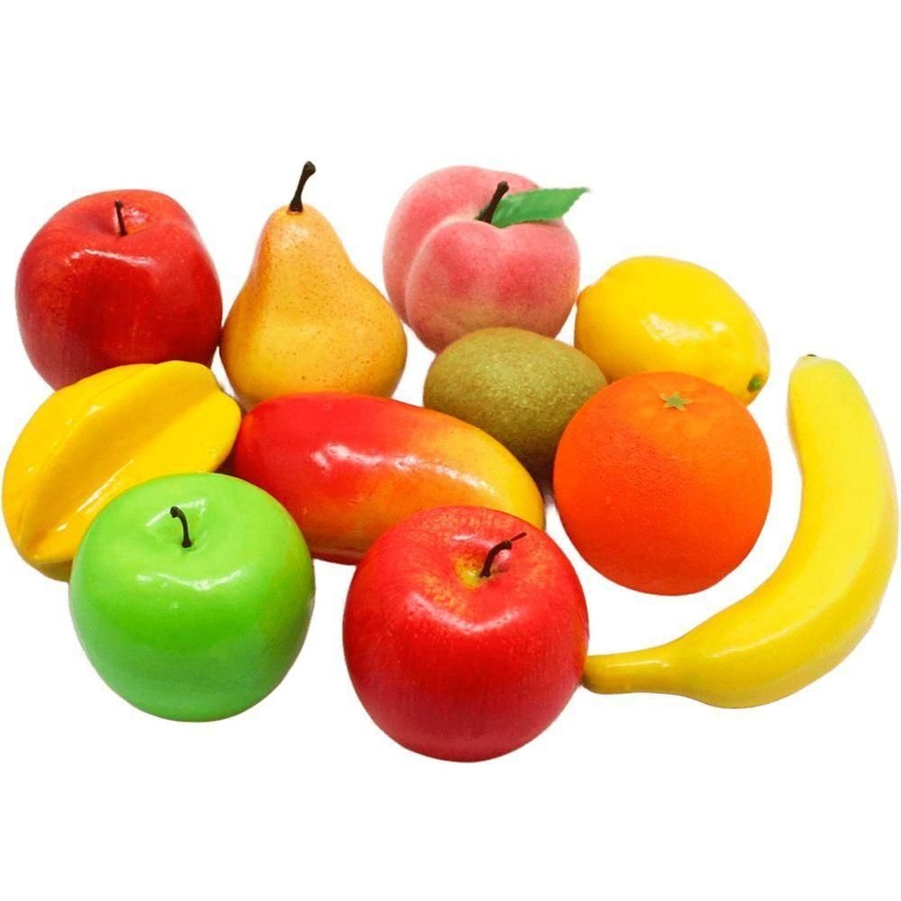 Kit Decoração Frutas Artificial em Isopor Tamanho Real 11pçs ...