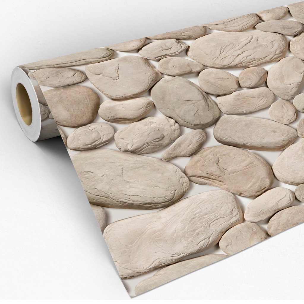 Papel de Parede Auto Adesivo Pedras Naturais Natureza Rolo de 3 Metros ...