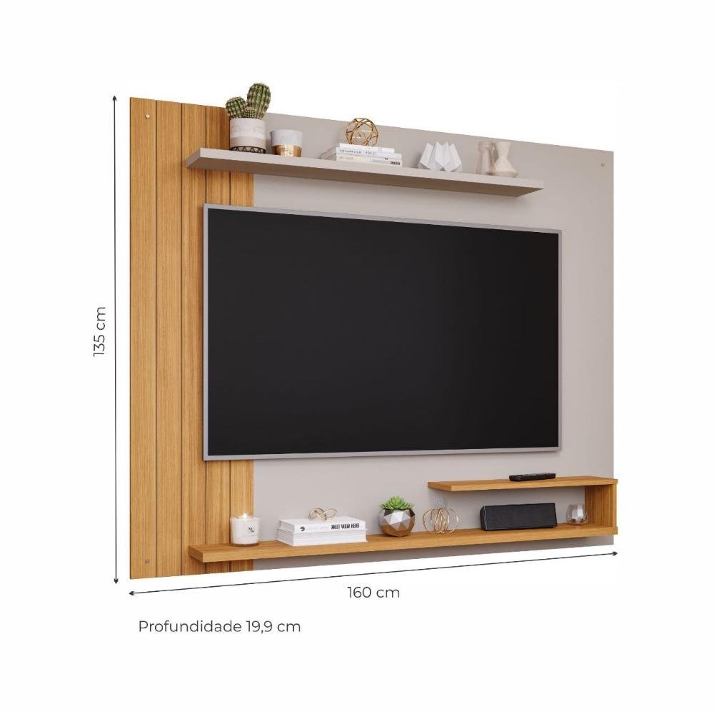 Painel para TV Até 50 Polegadas Ripado Floripa Permobili Off White ...