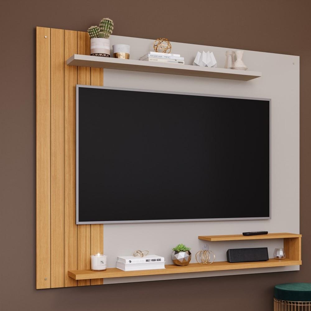 Painel para TV Até 50 Polegadas Ripado Floripa Permobili Off White ...