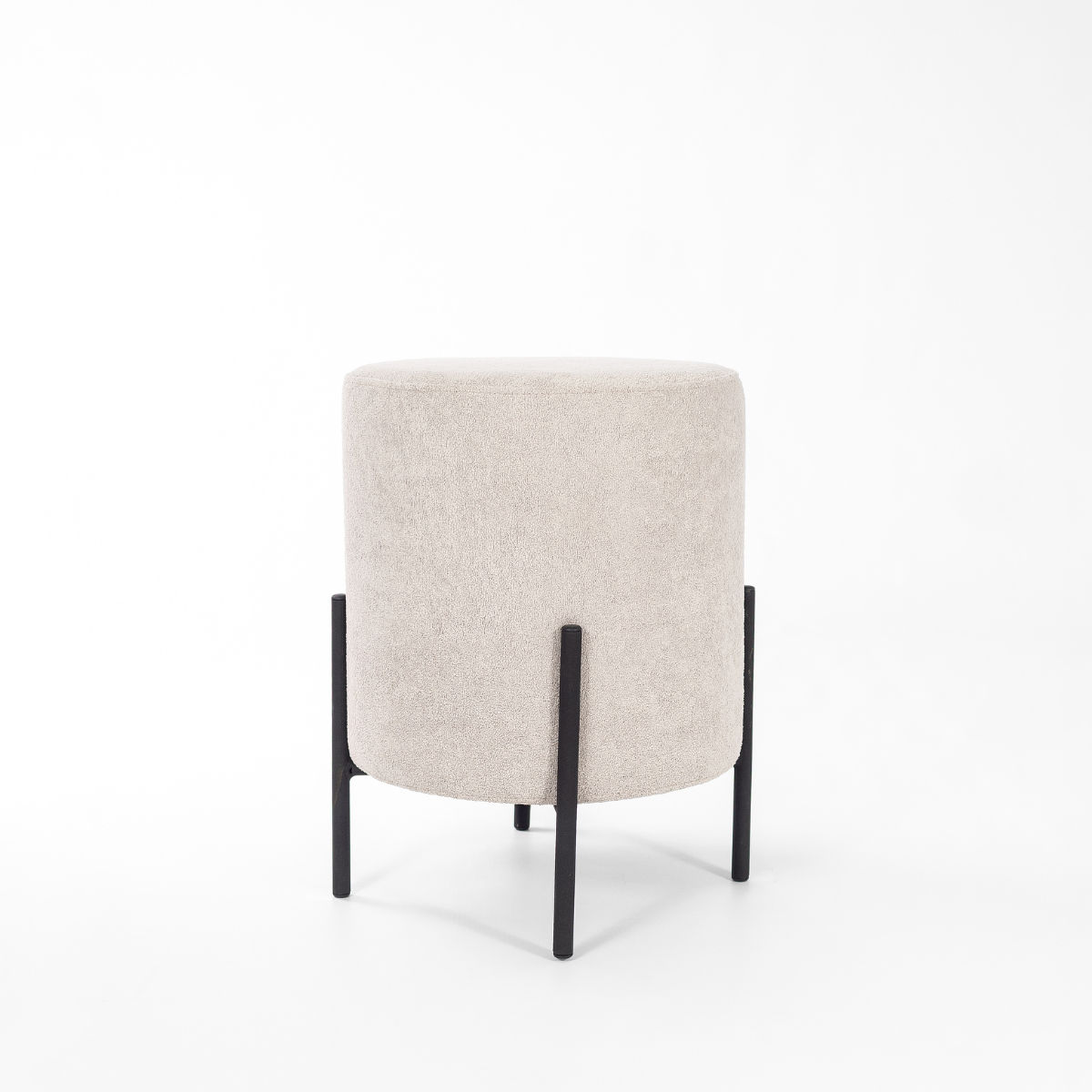 Puff Siena 45 Cm Boucle:prata | MadeiraMadeira