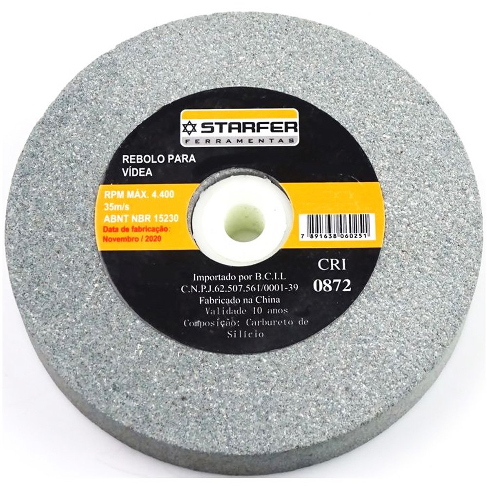 Rebolo Videa Afiar 6 X 3/4 Polegadas G60 - Starfer | MadeiraMadeira