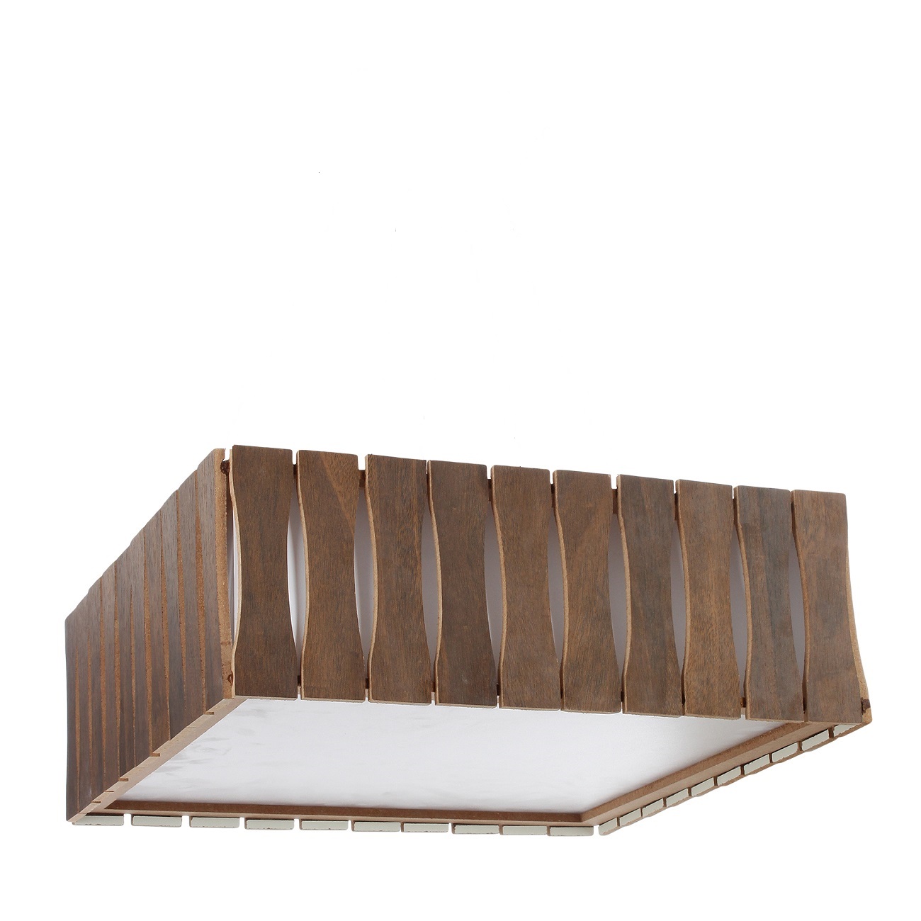 Plafon Madeira Ripado Quadrado 40x40cm - Imbuia | MadeiraMadeira