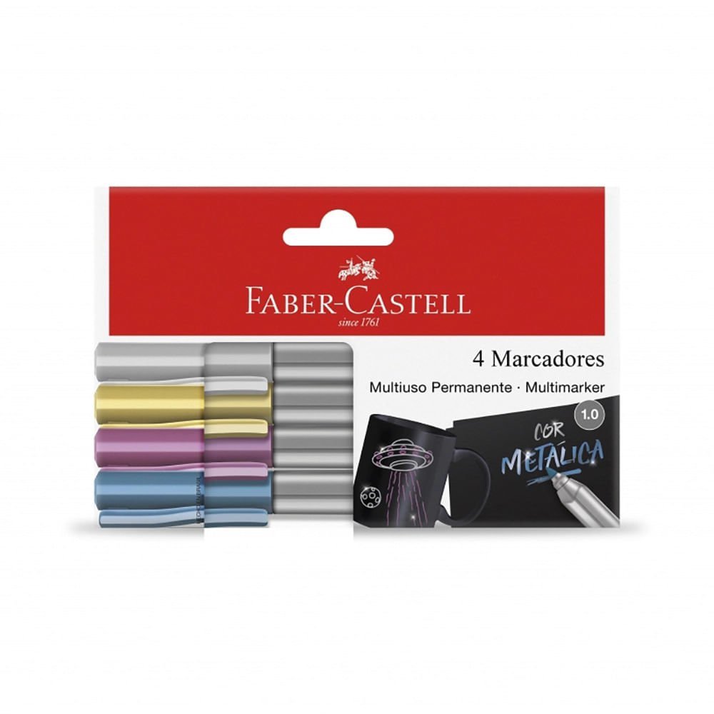 Marcador Permanente Faber-Castell Metallic Multimark 1.0mm Colors Faber ...