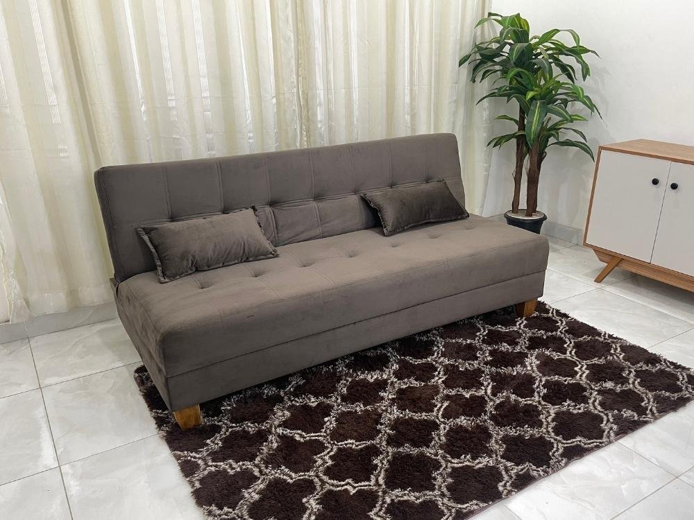 Sofá Cama Arpoador 1.85m – Marrom Veludão | MadeiraMadeira