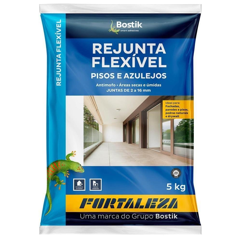 Rejunte Flexível para Pisos e Azulejos Cinza 5kg | MadeiraMadeira