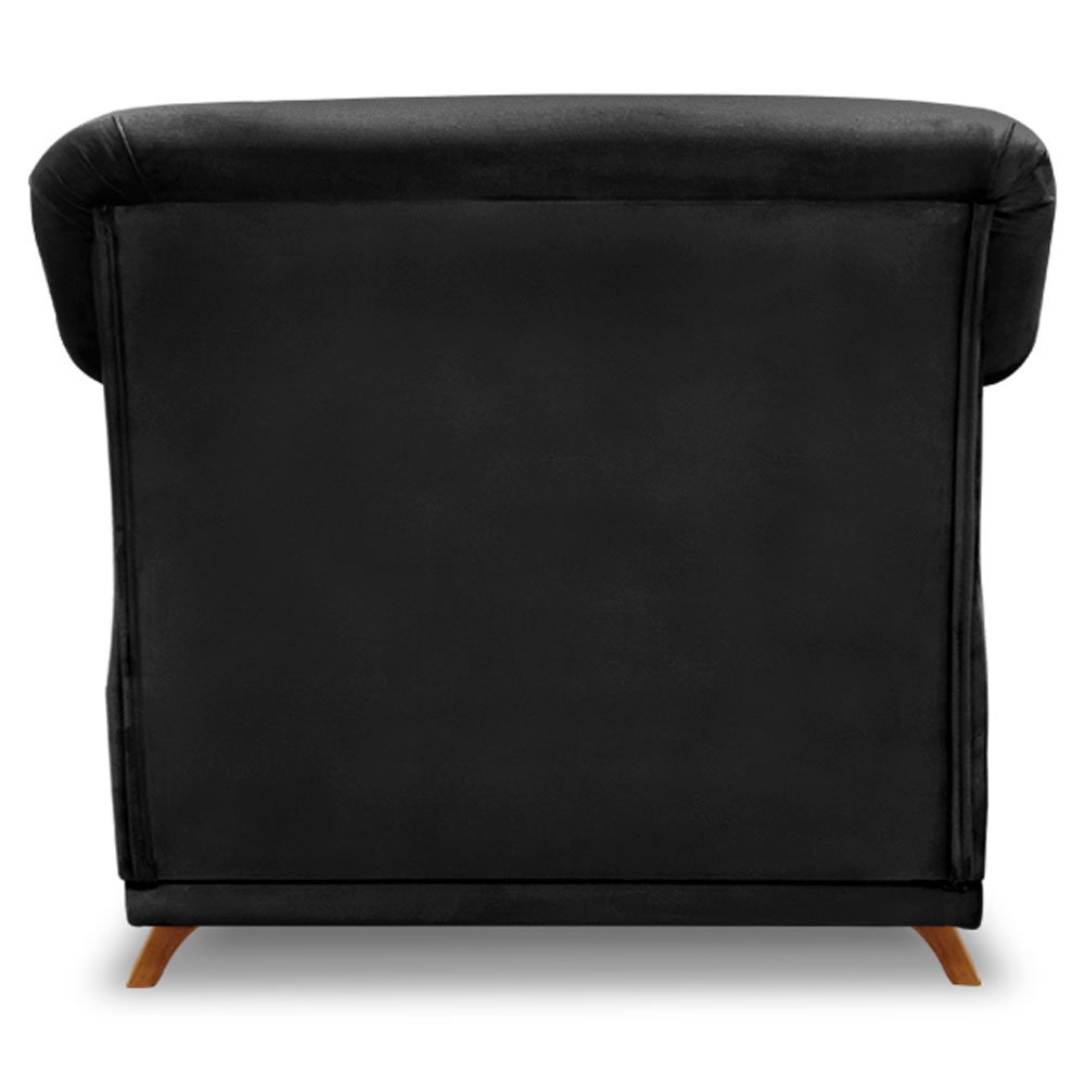 Kit 2 Poltronas Para Sala de Estar Vênus Veludo Pés Castanho - Pallazio ...