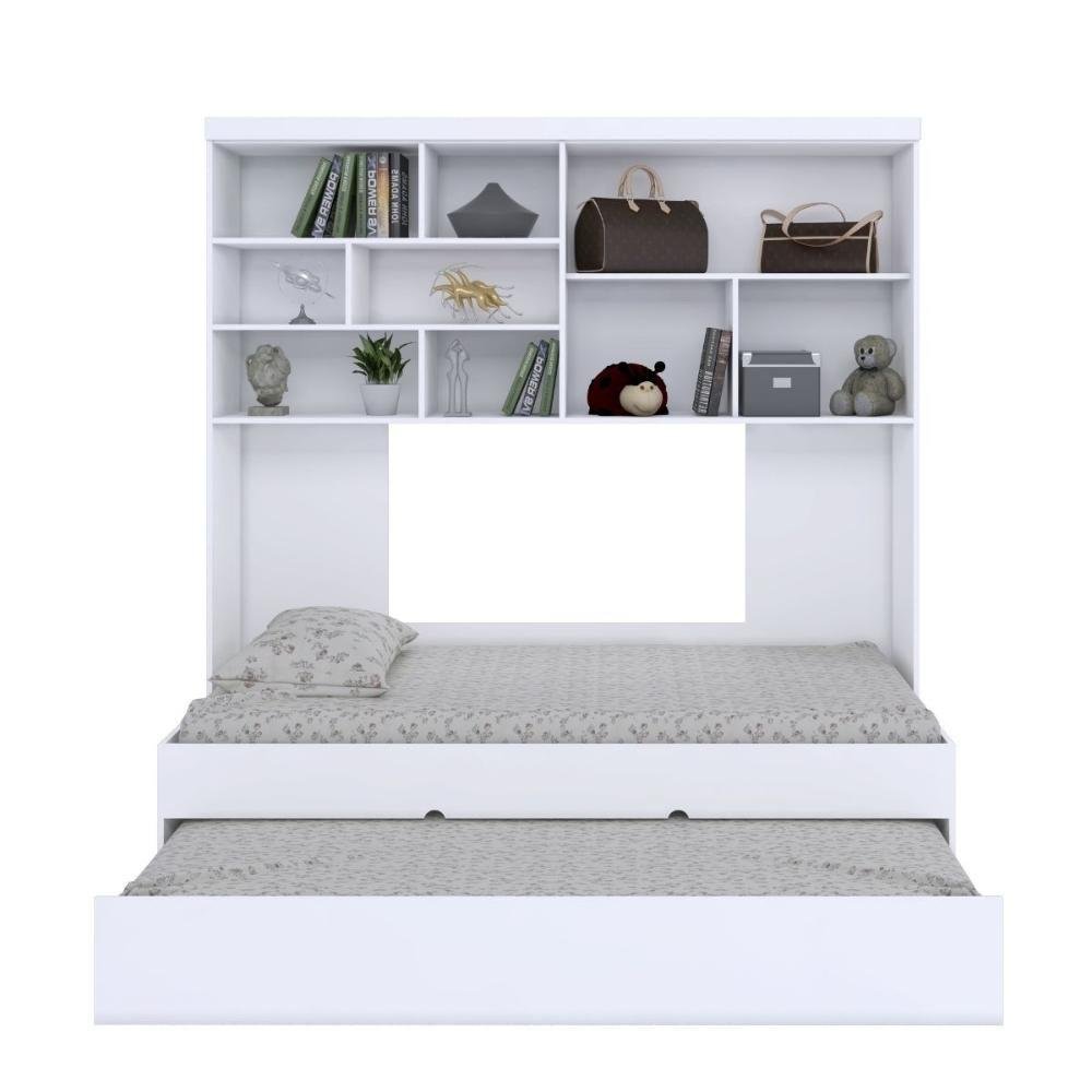 Quarto Infantil Modulado Com Bicama, Aereo Roupeiro Branco Ariel ...