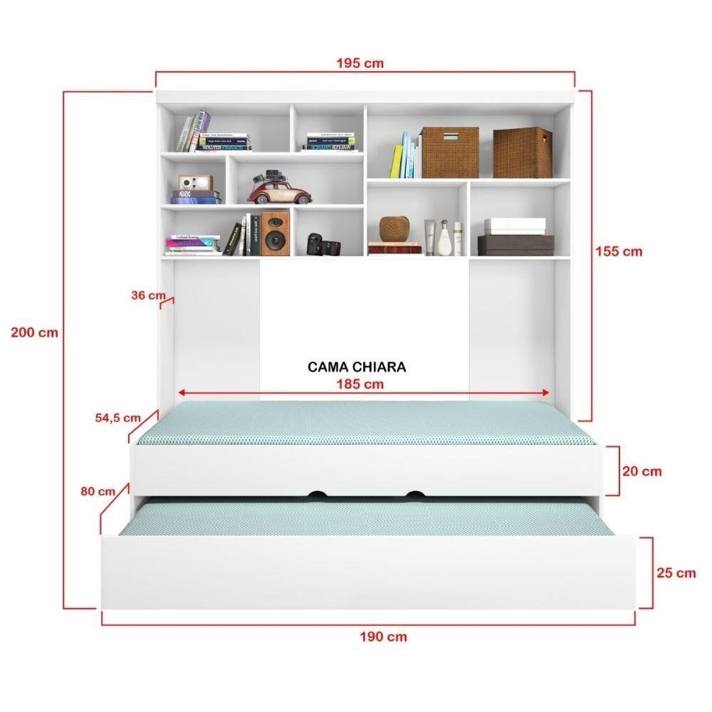 Quarto Infantil Modulado Com Bicama, Aereo Roupeiro Branco Ariel ...