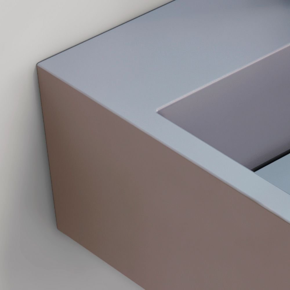 Cuba Luna Chumbo Fosco com Mesa e Válvula Oculta - 40x40cm | MadeiraMadeira