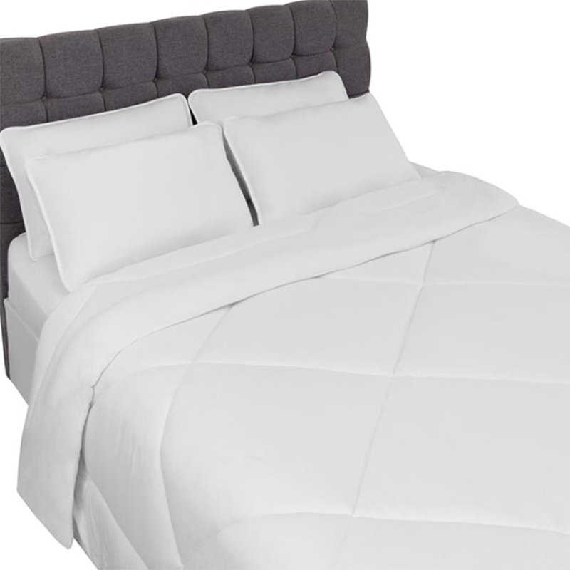 Edredom Tecebem Casal Malha Lisa 210m x 240m Branco | MadeiraMadeira