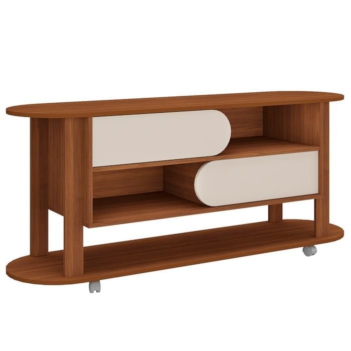 Rack Bancada para Tv 65 Pol 150 Cm 4617 Cedro Off White Arly | MadeiraMadeira