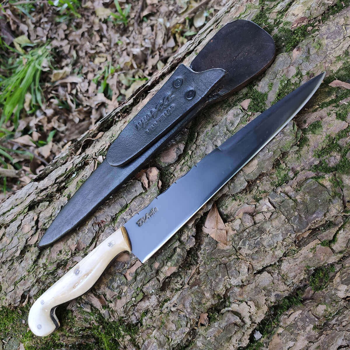 Faca Sorocabana 8' Aço Carbono 5160 Fosfatizado Monobloco Tala Osso de ...