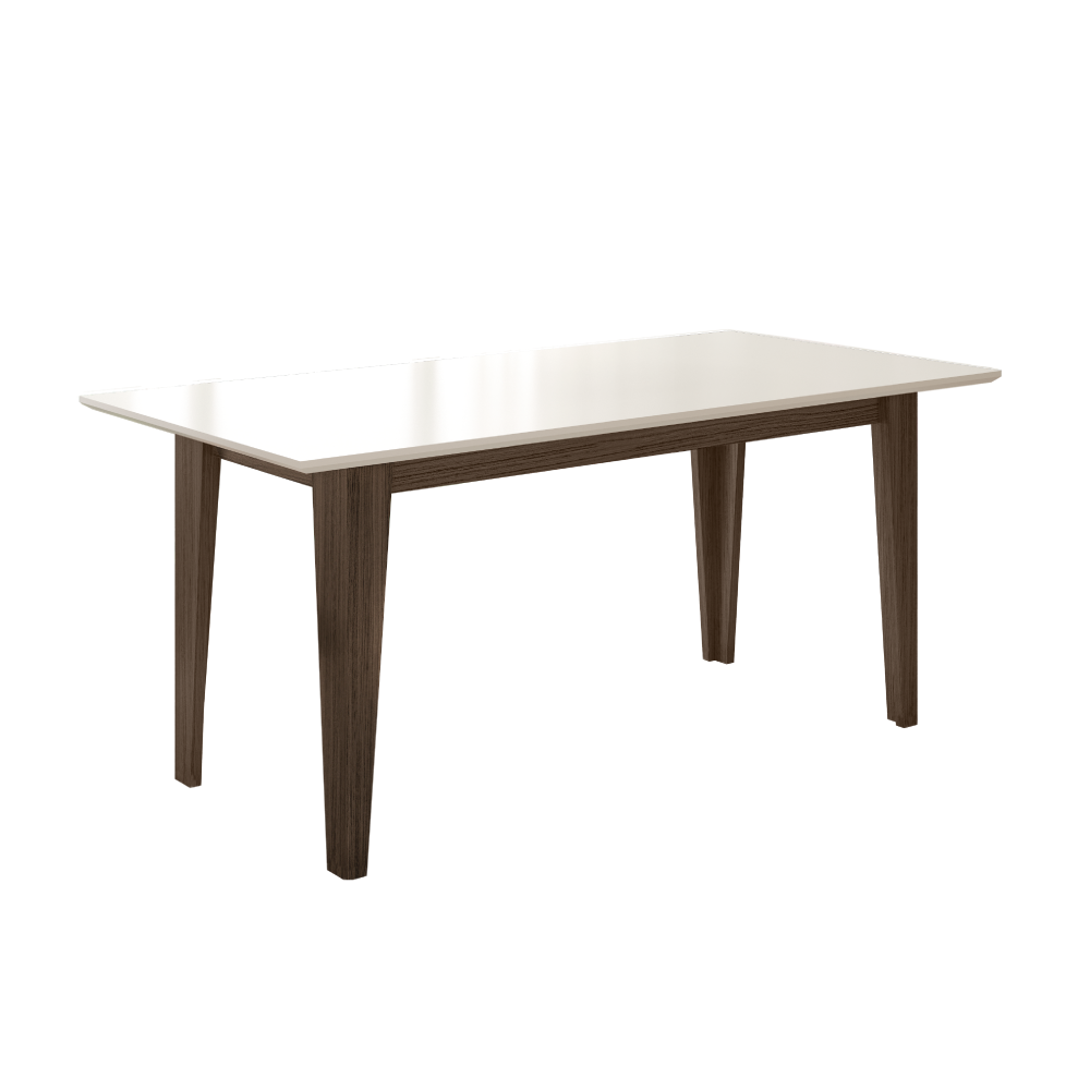Mesa de Jantar 6 Lugares Chicago Amendoa Off-White | MadeiraMadeira