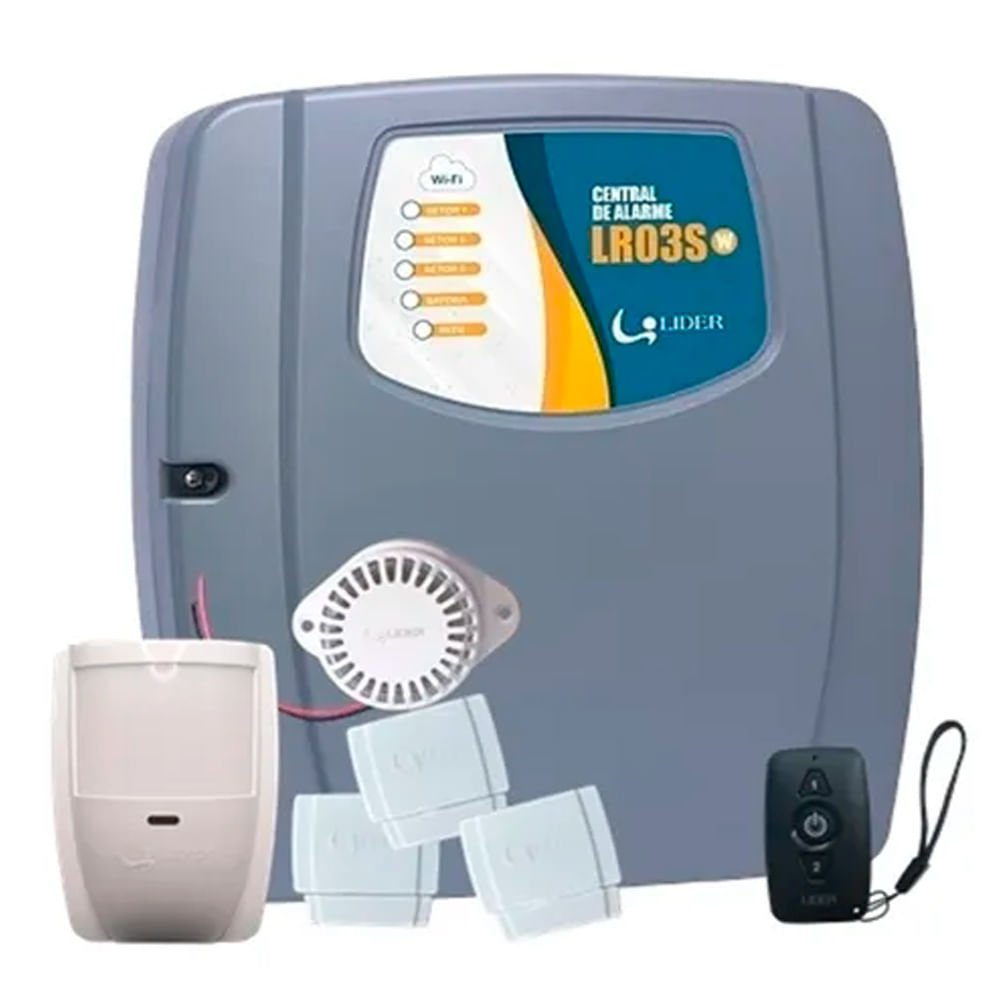 Kit Central de Alarme WiFi KT1001 Lider - Fácil Instalação | MadeiraMadeira