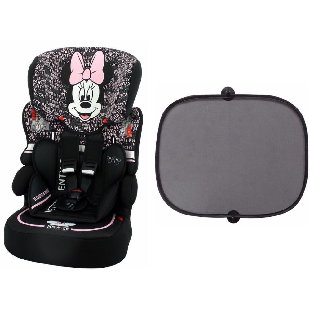 Cadeirinha de Carro Kalle Minnie Mouse Typo Team Tex + Protetor Solar ...