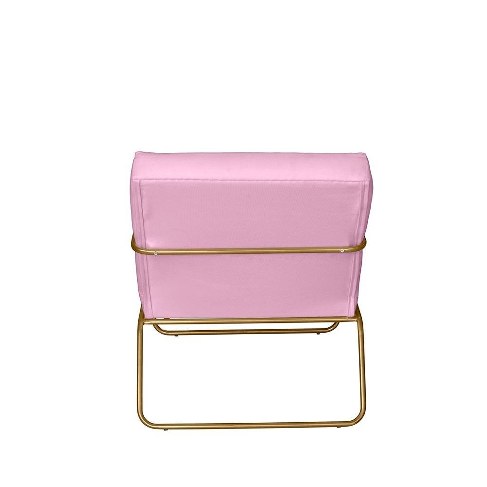 Kit 2 Poltrona para Descanso Iza Com 2 Puff Redondo Base de Ferro ...