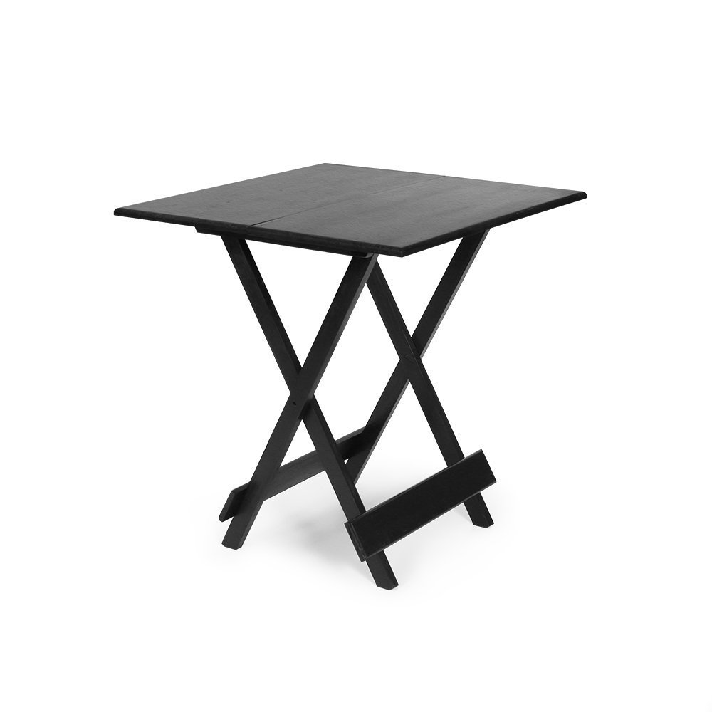 Jogo De Mesa Dobrável 70x70 e 4 Cadeiras Bar Retro Preto | MadeiraMadeira