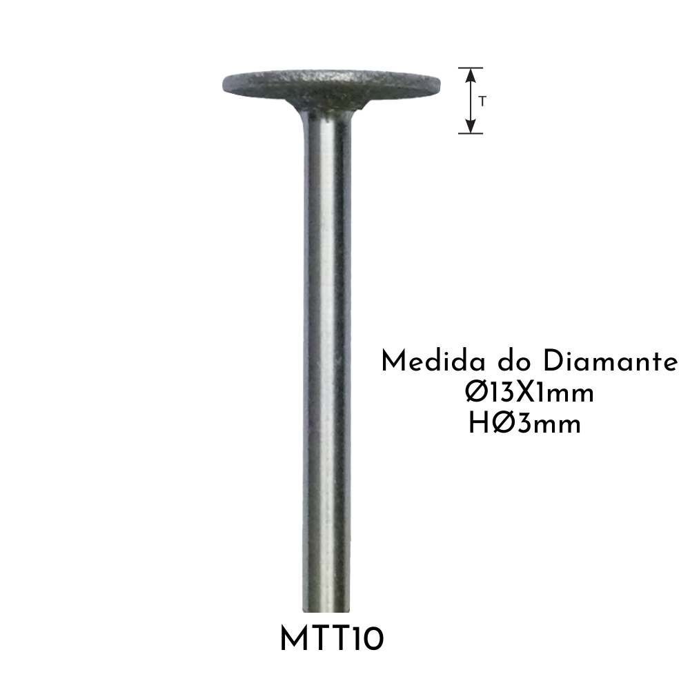 Ponta Rotativa Diamantada Individual Haste Ø3mm Politone Modelo Mtt15 ...
