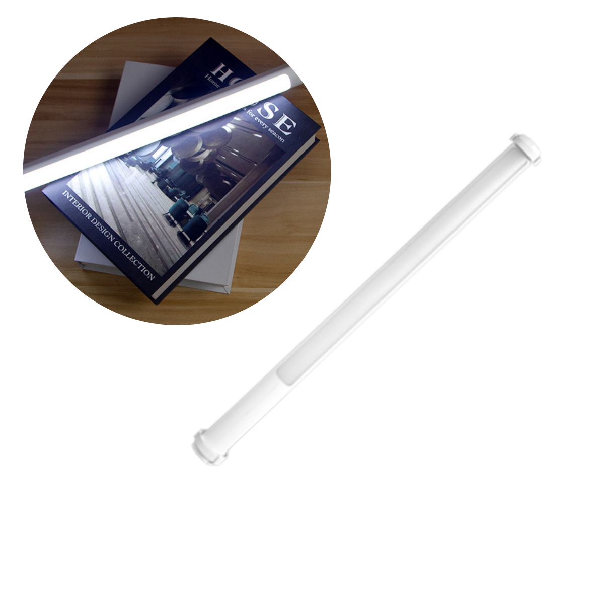 Lâmpada Luminária Barra Tubular 4,5W Led Rotativa 49,5 Cm Com Suporte ...