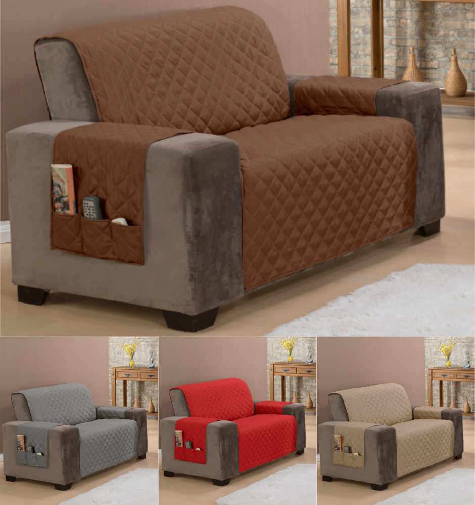 Capa protetora de sofá matelassê tamanho king 2 lugares 1,2 metros cor ...