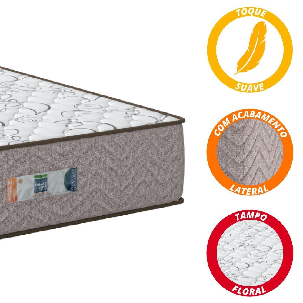 Colchão Casal De Espuma D33 Max Marrom 138x188x30cm | MadeiraMadeira