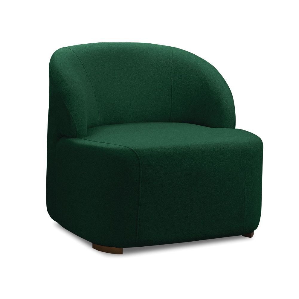 Poltrona Decorativa Orgânica para Sala Diully Bouclê Verde E03 - D ...