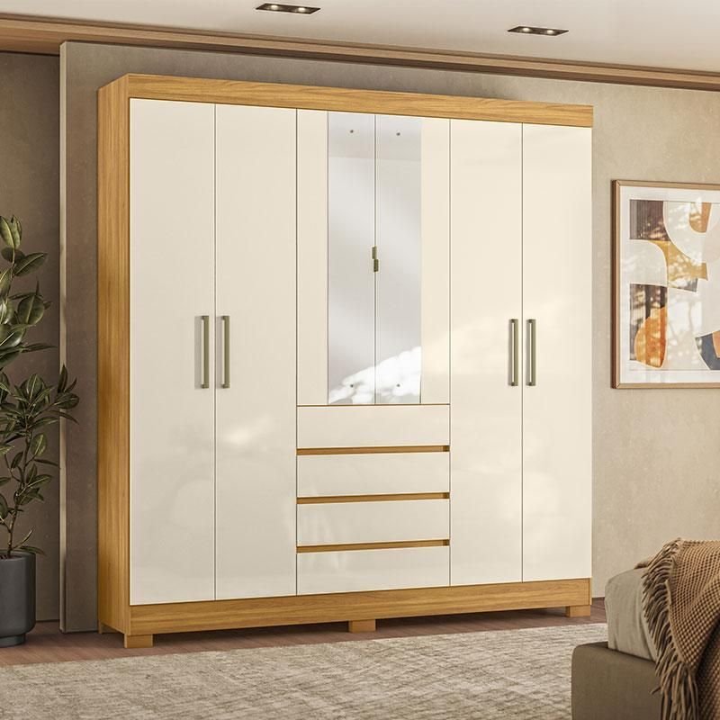 Guarda Roupa Casal Ambiente Ópera Cinamon Touch Off White – Demóbile ...