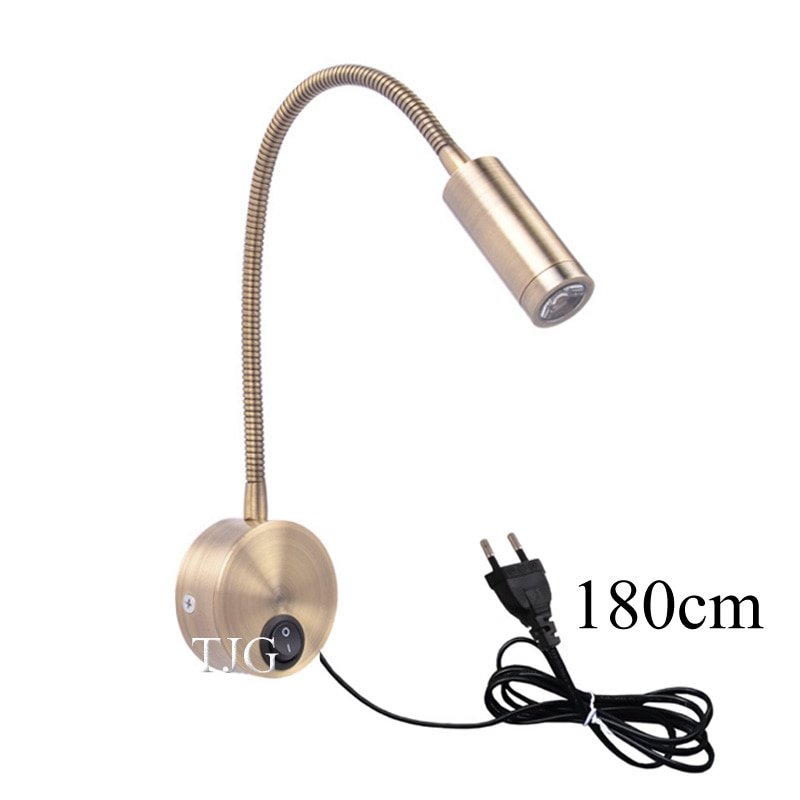 Luminária led de parede flexível 3w, luminária com aplique murale, para ...