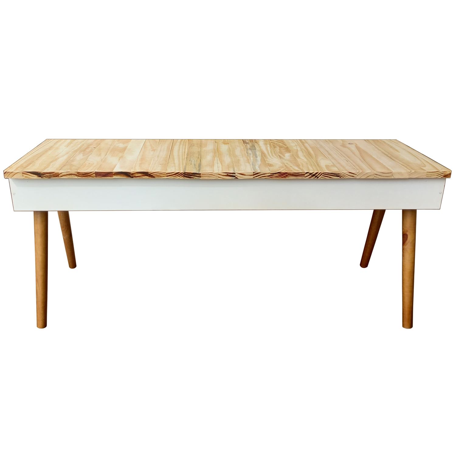 Recamier Casal Madeira Rústico Pinus Pés Palito | MadeiraMadeira