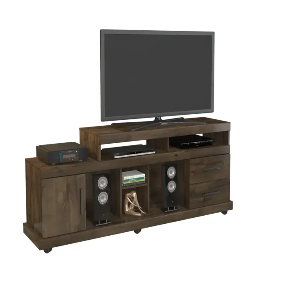 Rack Bem Te Vi para Tv até 70 Polegadas 2 Gavetas e Nicho JCM:Cacau ...