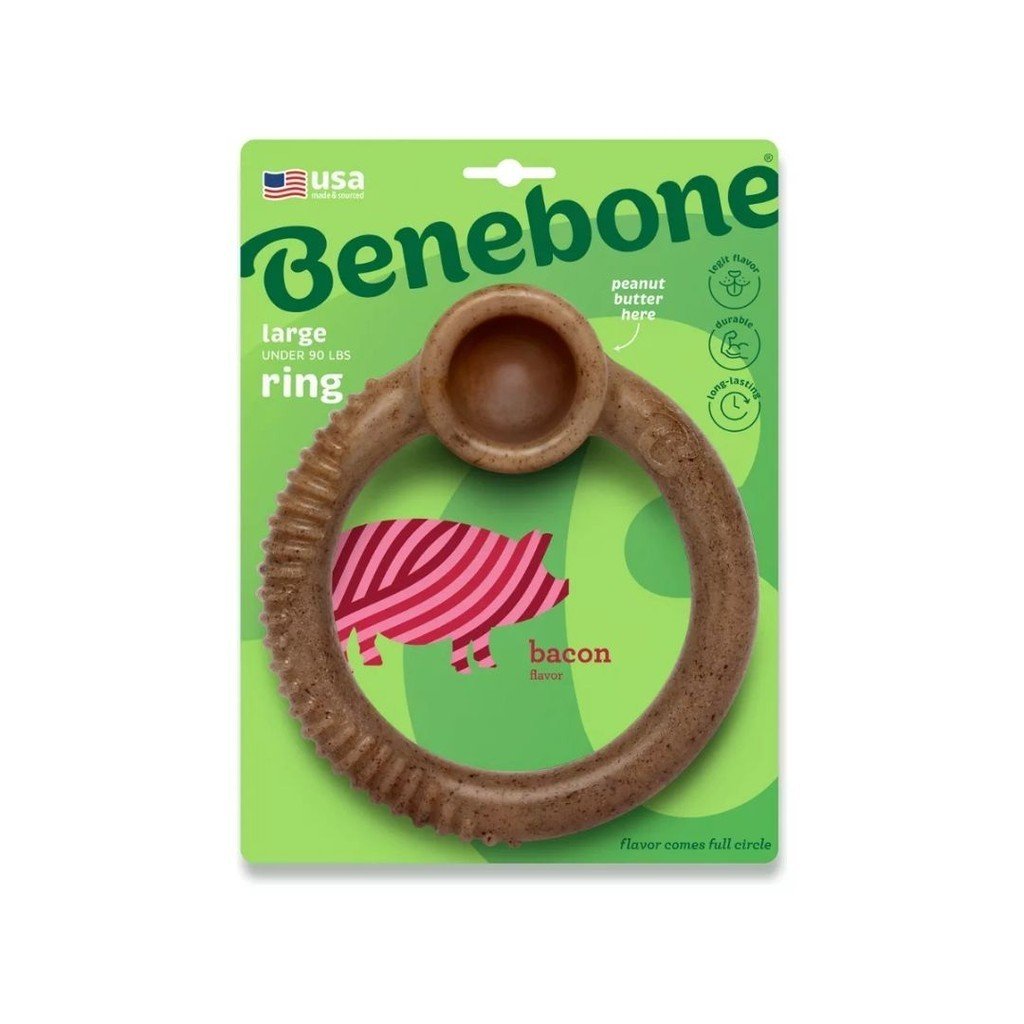 Benebone Brinquedo Roer Morder Ring Bacon Grande | MadeiraMadeira