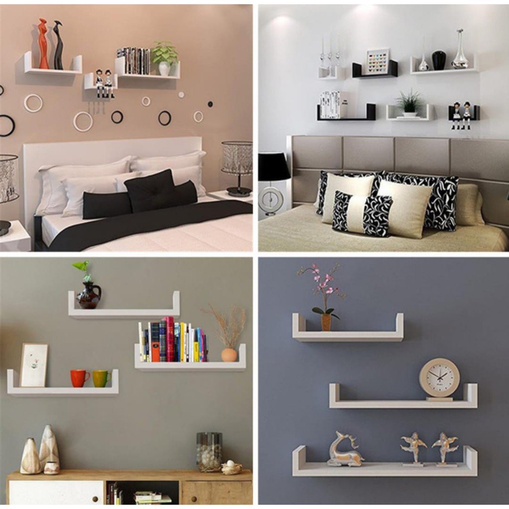 Conjunto 3 Nichos para Sala de Estar Prateleira Multiuso Decoração ...