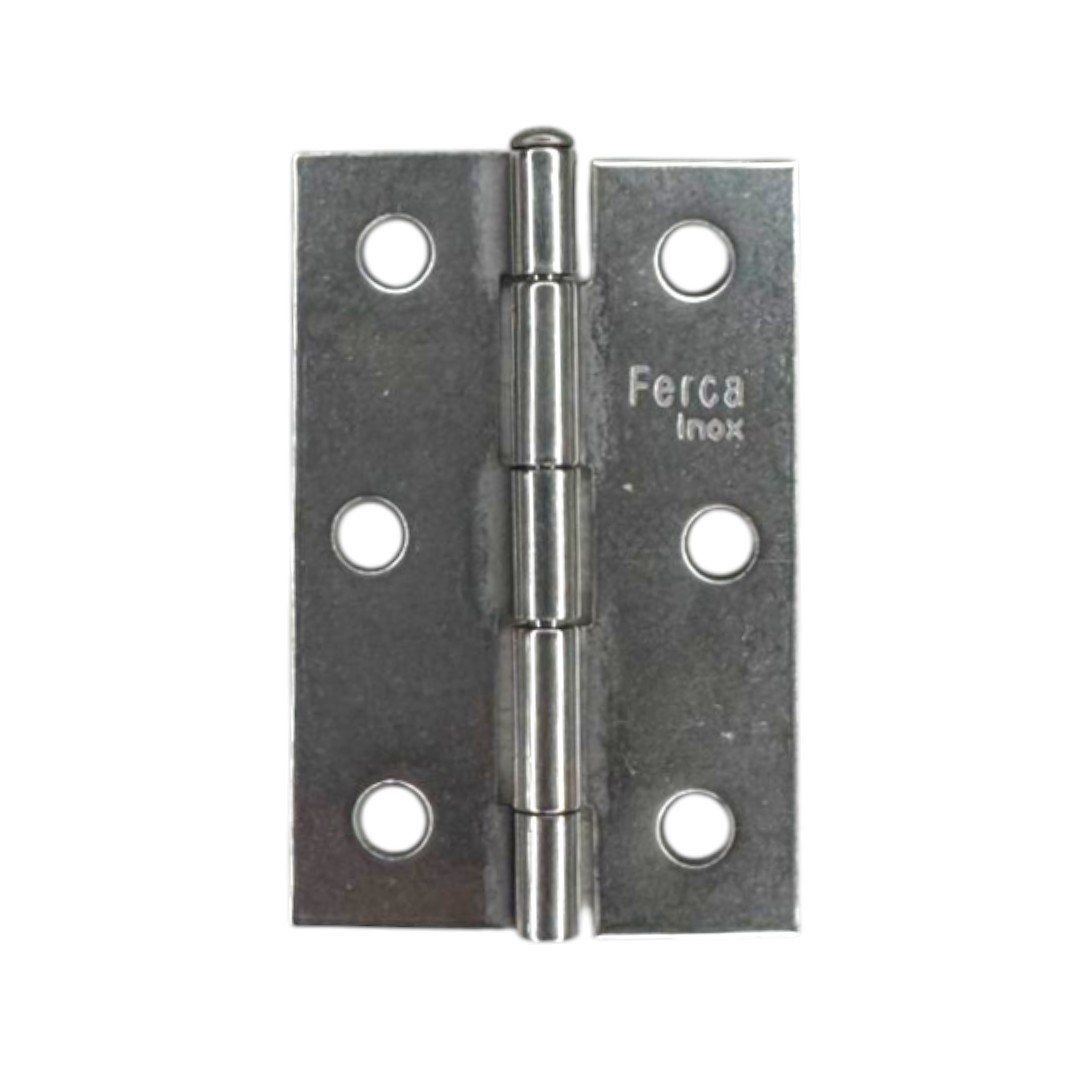 Dobradiça Porta Inox Kit 3 Peças - 2.1/2" 63mm Ferca | MadeiraMadeira