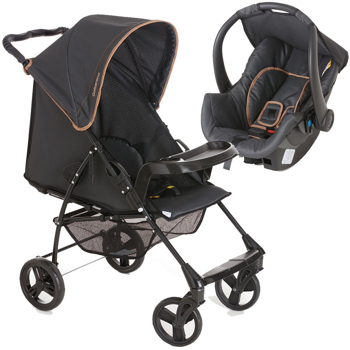 Carrinho de Bebe Galzerano Romano Travel System Reclinavel Berço ...