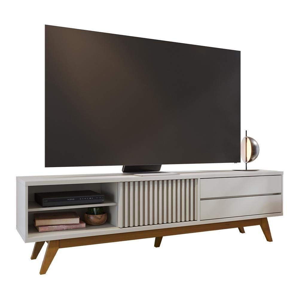Rack Bancada Veneza para Tv até 65 Polegadas Off White Matte Off White Matte | MadeiraMadeira