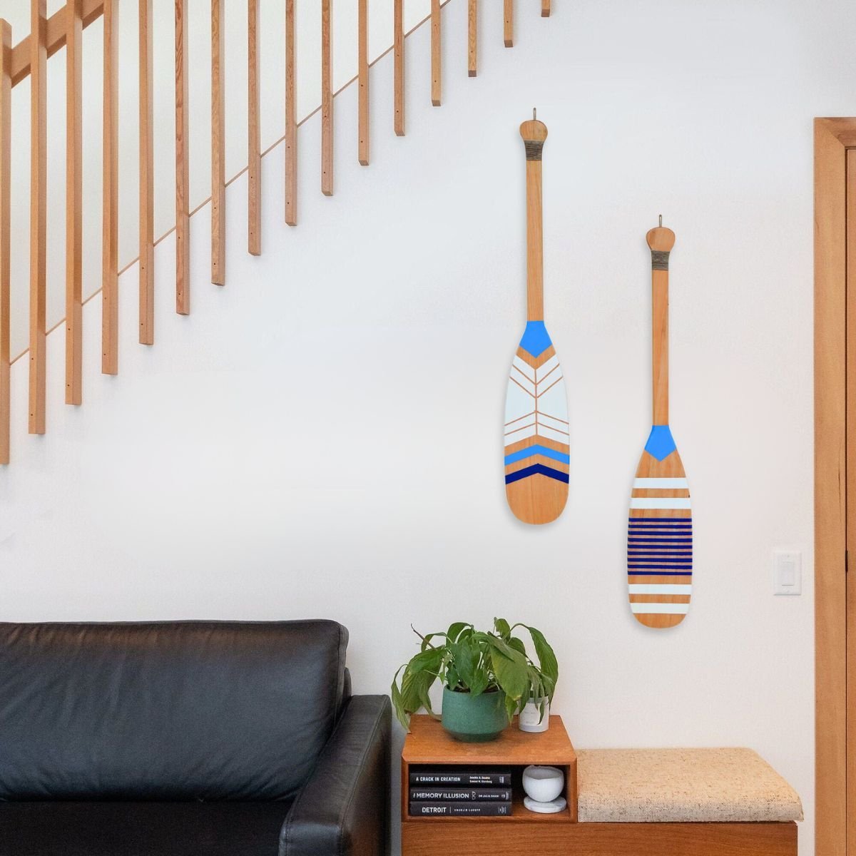 Quadro Decoração Remo De Madeira Pintado Kit 2 Remos | MadeiraMadeira