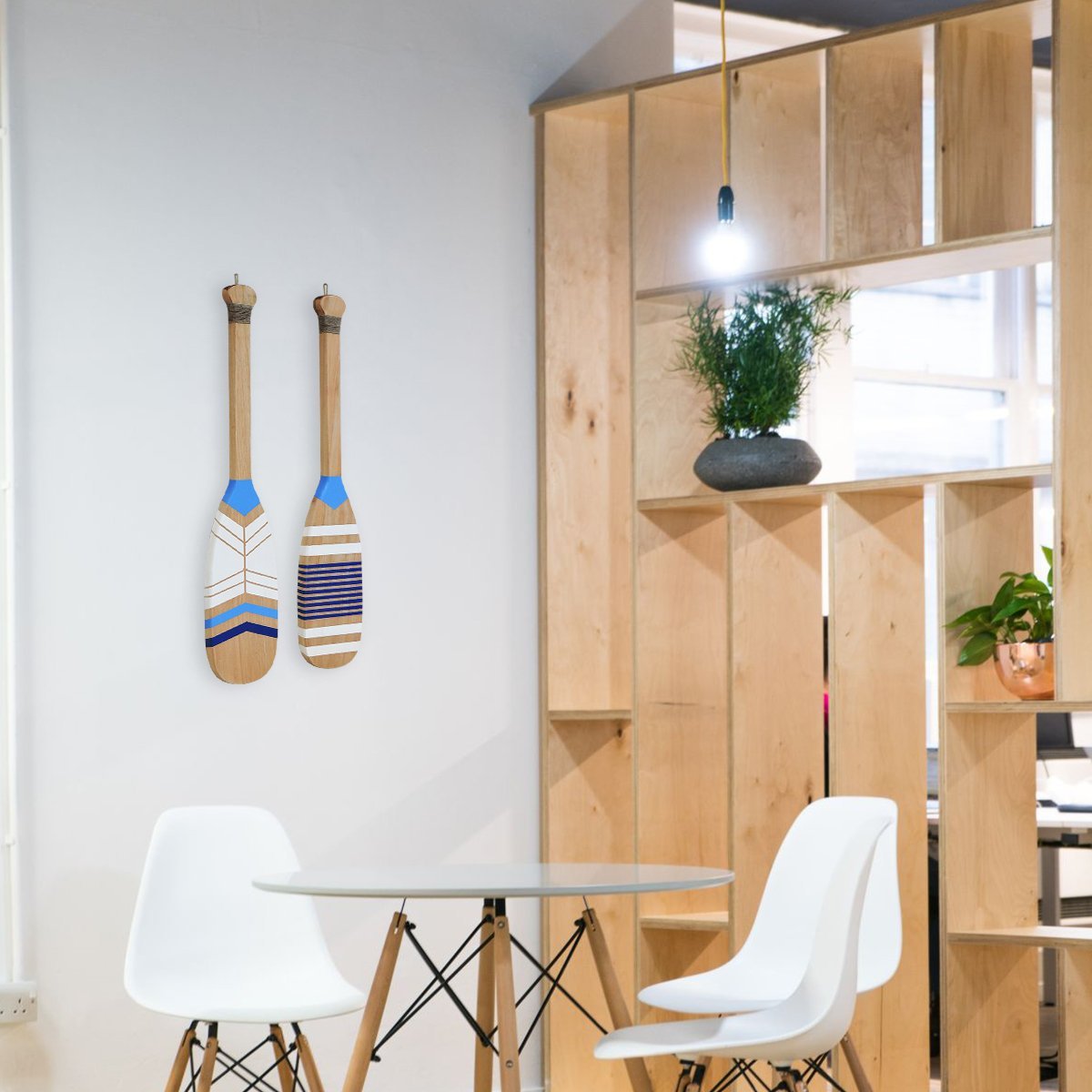 Quadro Decoração Remo De Madeira Pintado Kit 2 Remos | MadeiraMadeira