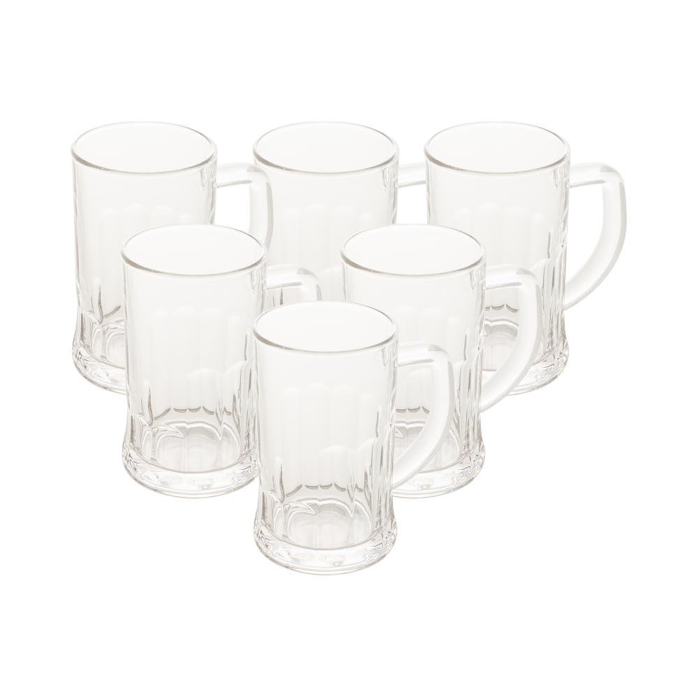 Kit 6 Canecas de Chopp e Cerveja de Vidro Frankfurt 565ml | MadeiraMadeira