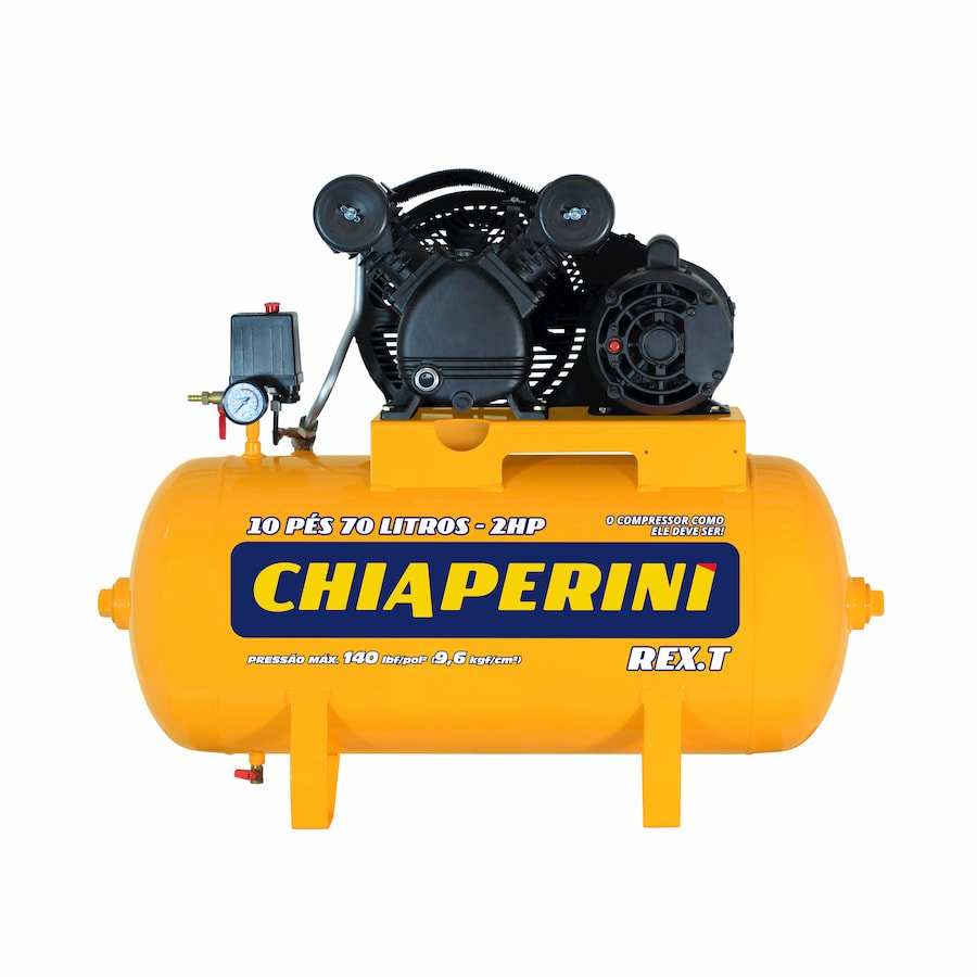 Compressor Média Pressão Chiaperini 10 Pes 70L 2hp Monofásico ...