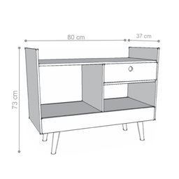 Aparador Dallas Canela com Gaveta | MadeiraMadeira
